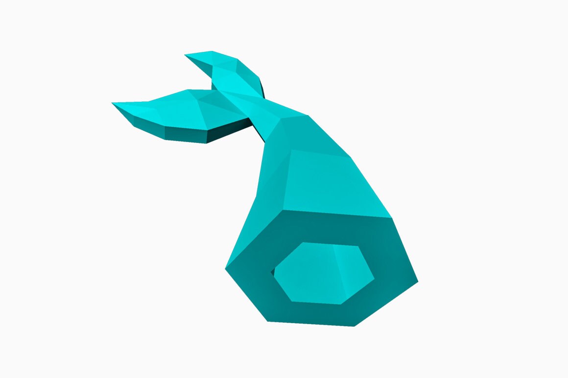 DIY Papercraft Mermaid Tail,lowpoly Mermaid Tail,mermaid Props ...