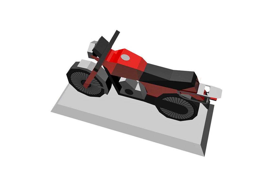 DIY Papercraft Motorbike,papercraft Bike,3d Wall Art,lowpoly Bike,3d ...