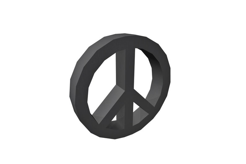 DIY Papercraft Symbolpeace Symbolpeace Prop3d Wall Art3d - Etsy