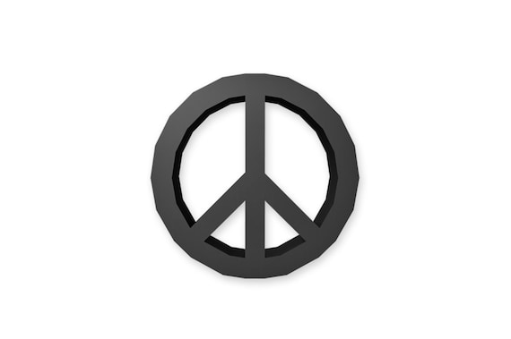 DIY Papercraft Symbolpeace Symbolpeace Prop3d Wall Art3d | Etsy