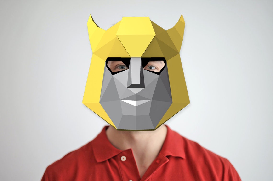 DIY Bumblebee Transformer Mask, 3D Papercraft Lowpoly (PDF Pattern) - Etsy