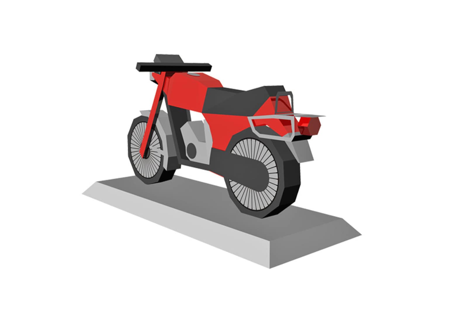 DIY Papercraft Motorbike Papercraft bike 3d arte de la | Etsy