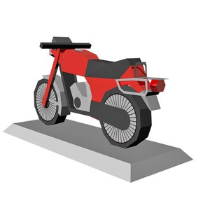 DIY Papercraft Motorbike,papercraft Bike,3d Wall Art,lowpoly Bike,3d ...