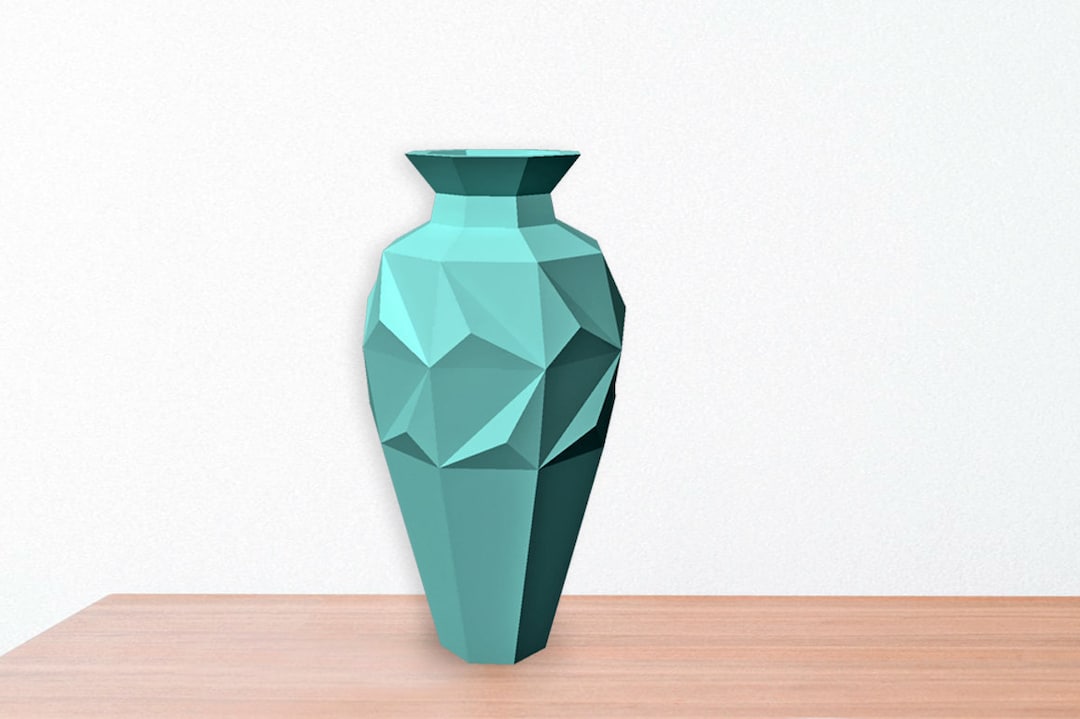 DIY Papercraft Vase,lowpoly Vase,geometrical Vase,lowpoly Flower Vase ...