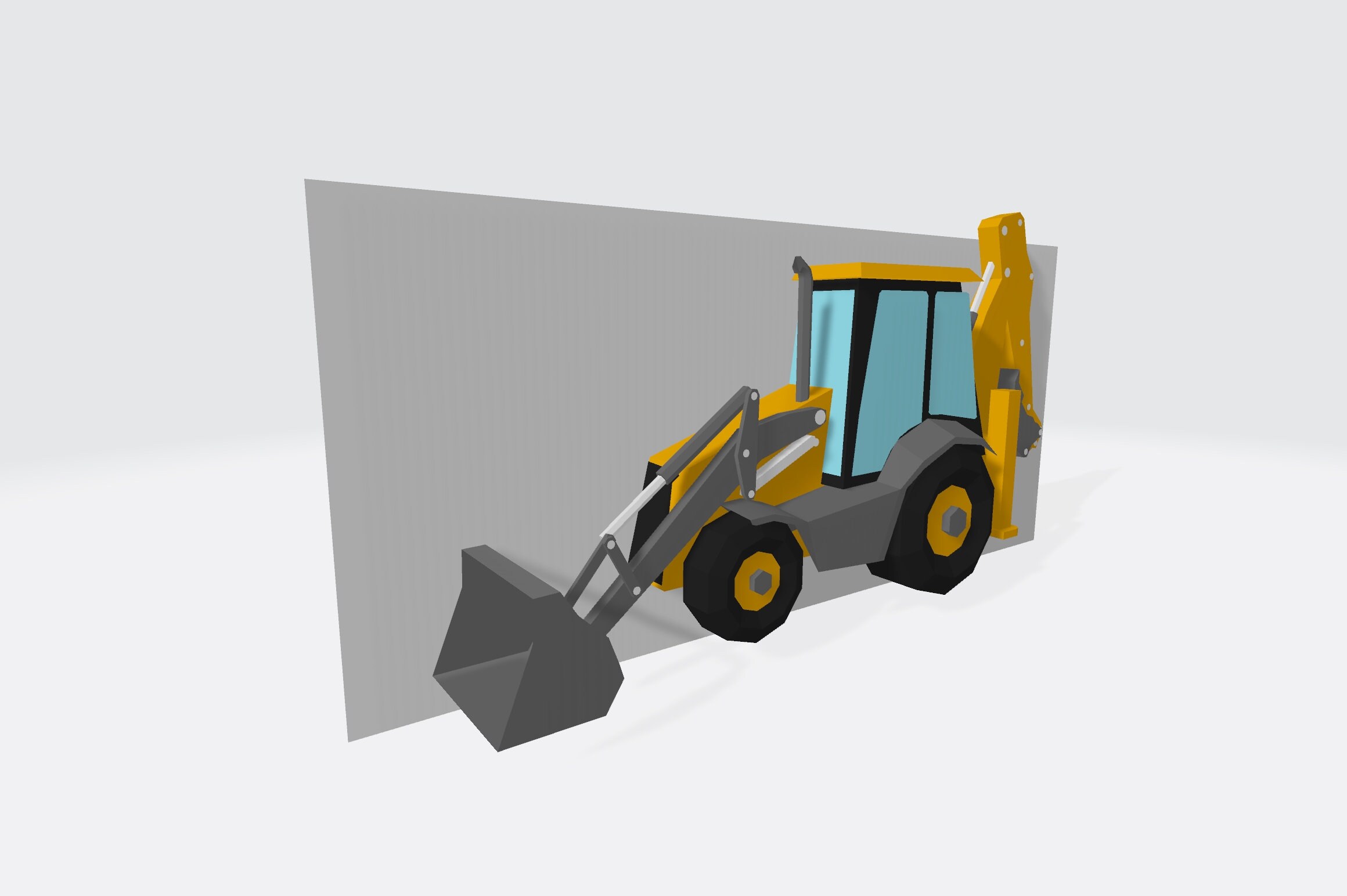 DIY Papercraft JCB Construction Machinelowpoly Digger3d Wall - Etsy Canada