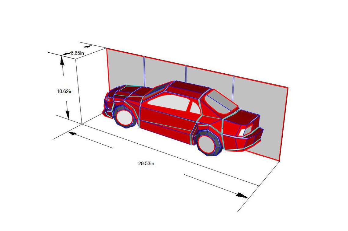 DIY Papercraft Car,papercraft Wall Decor,3d Wall Art,lowpoly Car,3d Car ...
