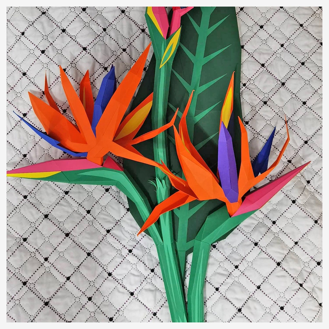 DIY Papercraft Strelitzia Flower,lowpoly Strelitzia Dxf,papercraft ...