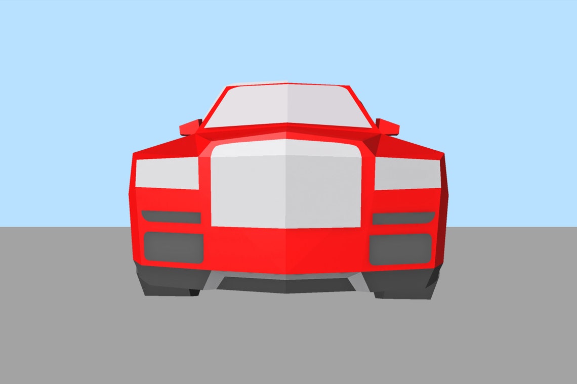 DIY Papercraft Carlowpoly Car3d Car Modelprintable Car | Etsy