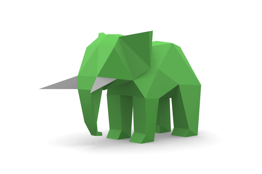 DIY Papercraft Elephant Sculpture,papercraft Model,low Poly Paper Craft ...