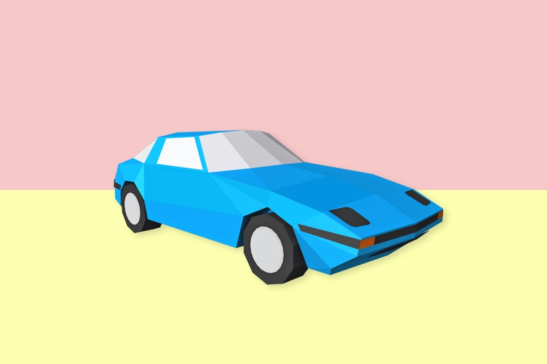 DIY Lowpoly Paper Car Model, Printable 3D Templates (PDF) - Etsy