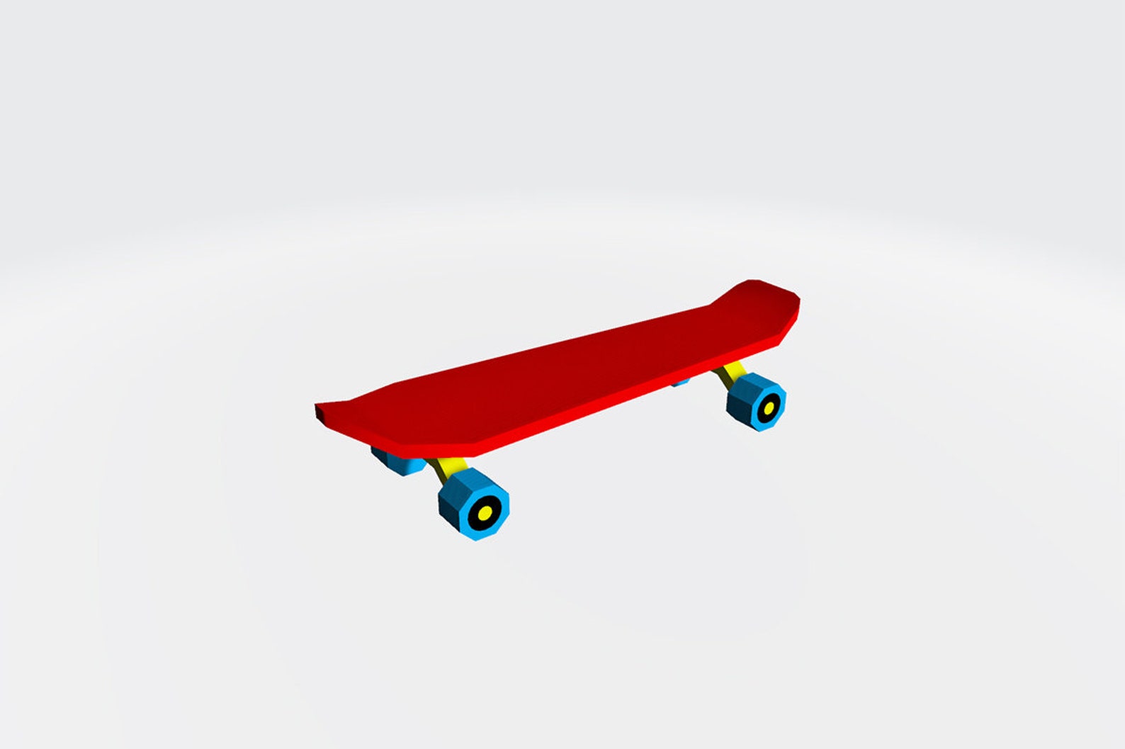 DIY Papercraft Skateboard Model, Lowpoly 3D (pdf, Svg, Dxf, Eps, Png ...