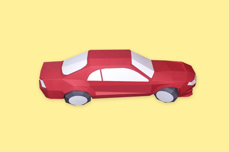 DIY Papercraft Car,papercraft Wall Decor,3d Wall Art,lowpoly Car,3d Car ...