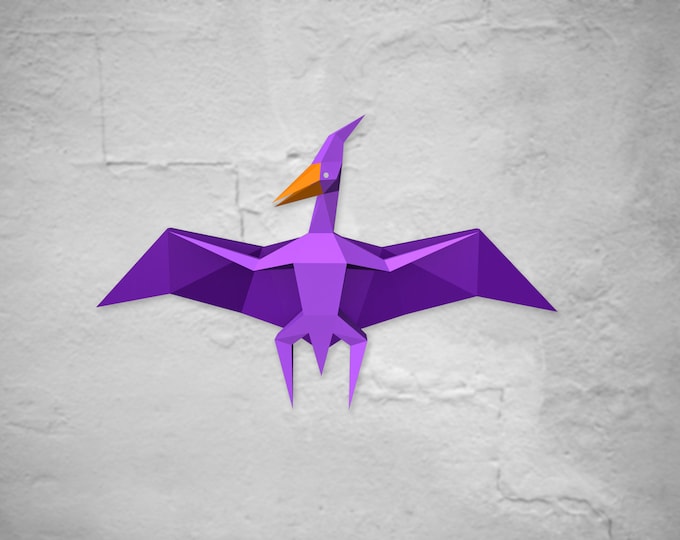 PTERANODON 3D Papercraft / Standing Pteranodon Paper Craft / 3d ...