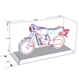 DIY Papercraft Motorbike,papercraft Bike,3d Wall Art,lowpoly Bike,3d ...