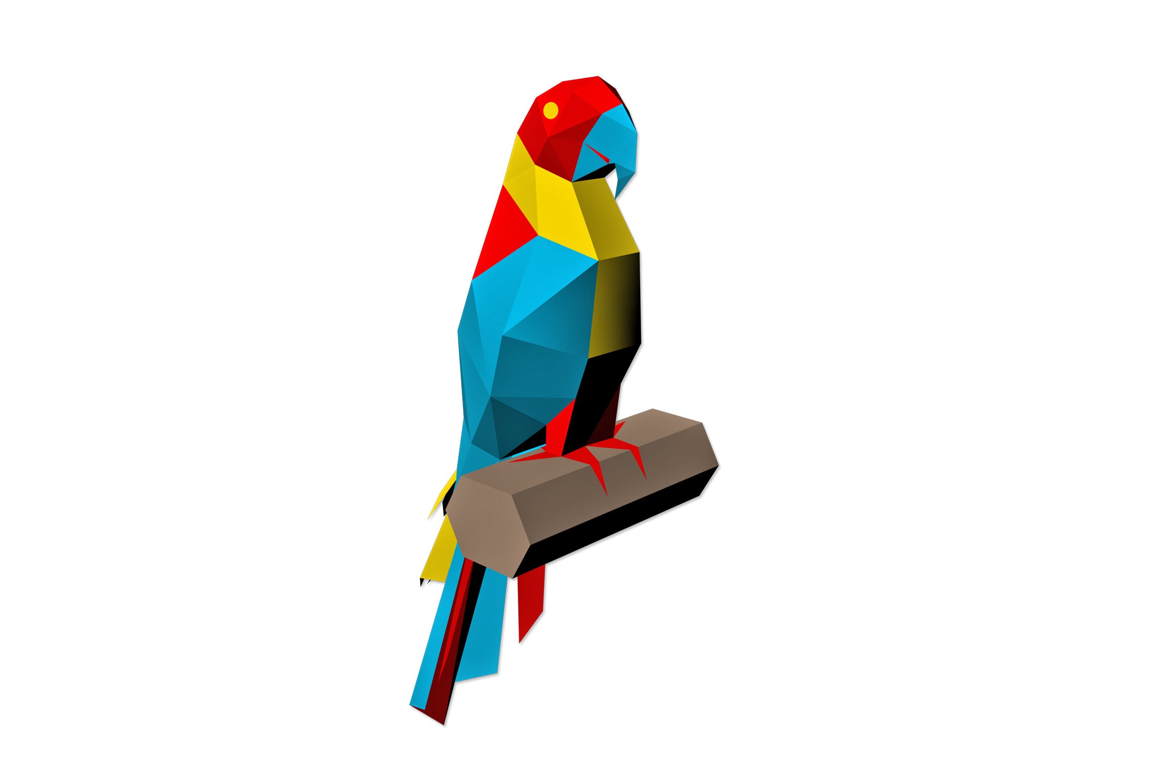 DIY Papercraft Parrot Sculpturelowpoly Parrot3d - Etsy