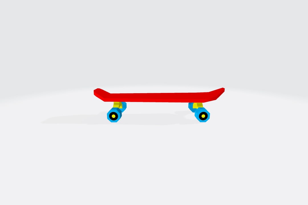 DIY Papercraft Skateboard Model, Lowpoly 3D (pdf, Svg, Dxf, Eps, Png ...