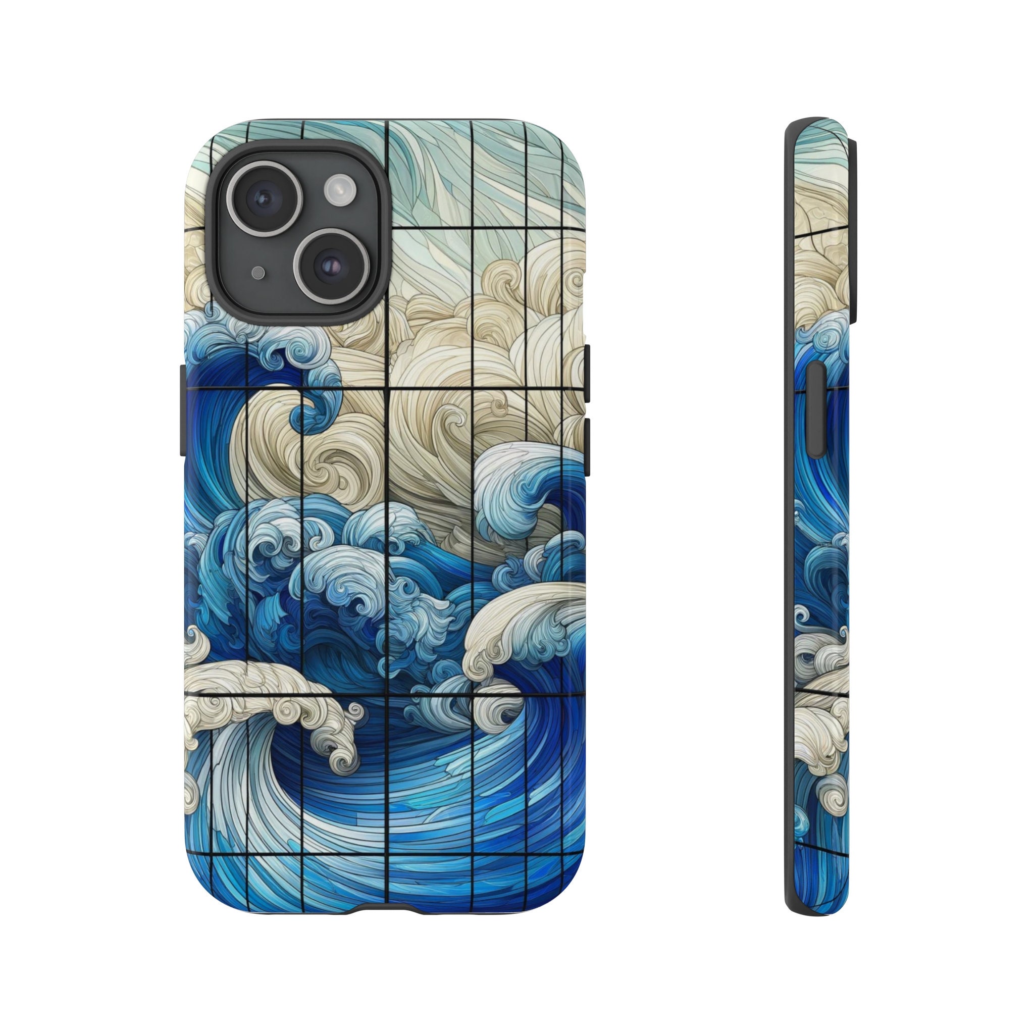 Water Ripple Custom Pattern Curly Wave Tough Phone Case Cover for Apple ...