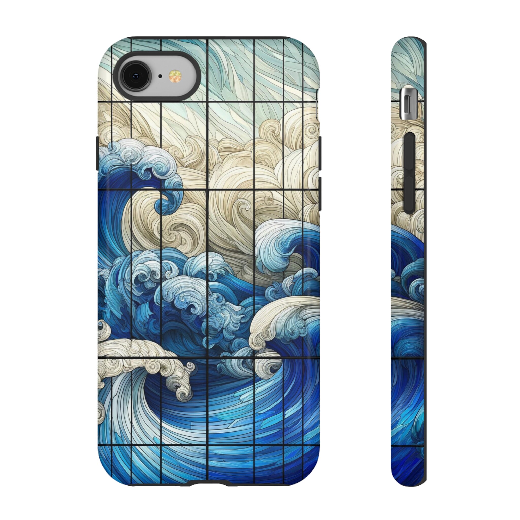 Water Ripple Custom Pattern Curly Wave Tough Phone Case Cover for Apple ...