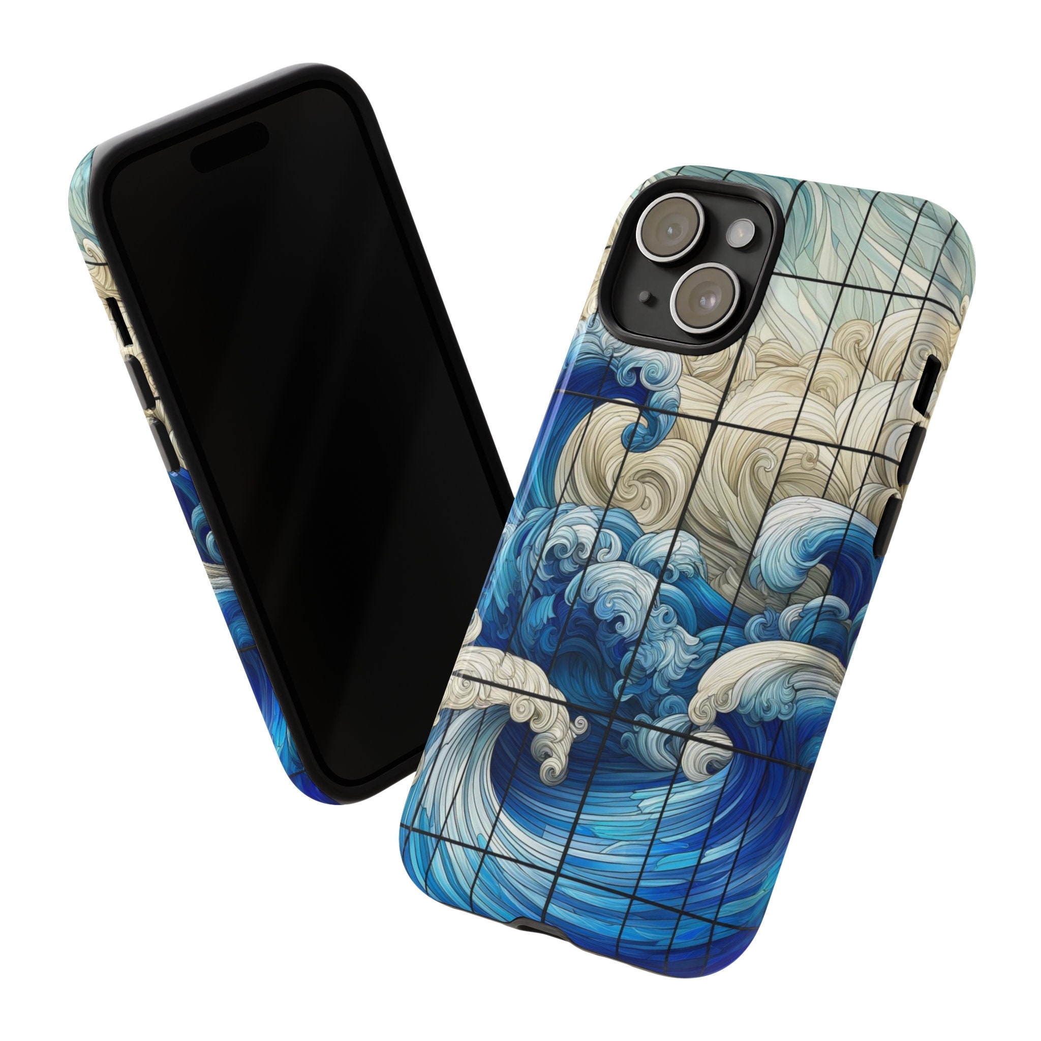 Water Ripple Custom Pattern Curly Wave Tough Phone Case Cover for Apple ...