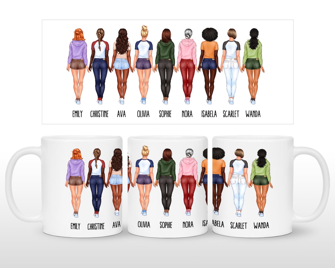 Personalized Printable Custom, Modern Ceramic Mug, Best Friend Print ...