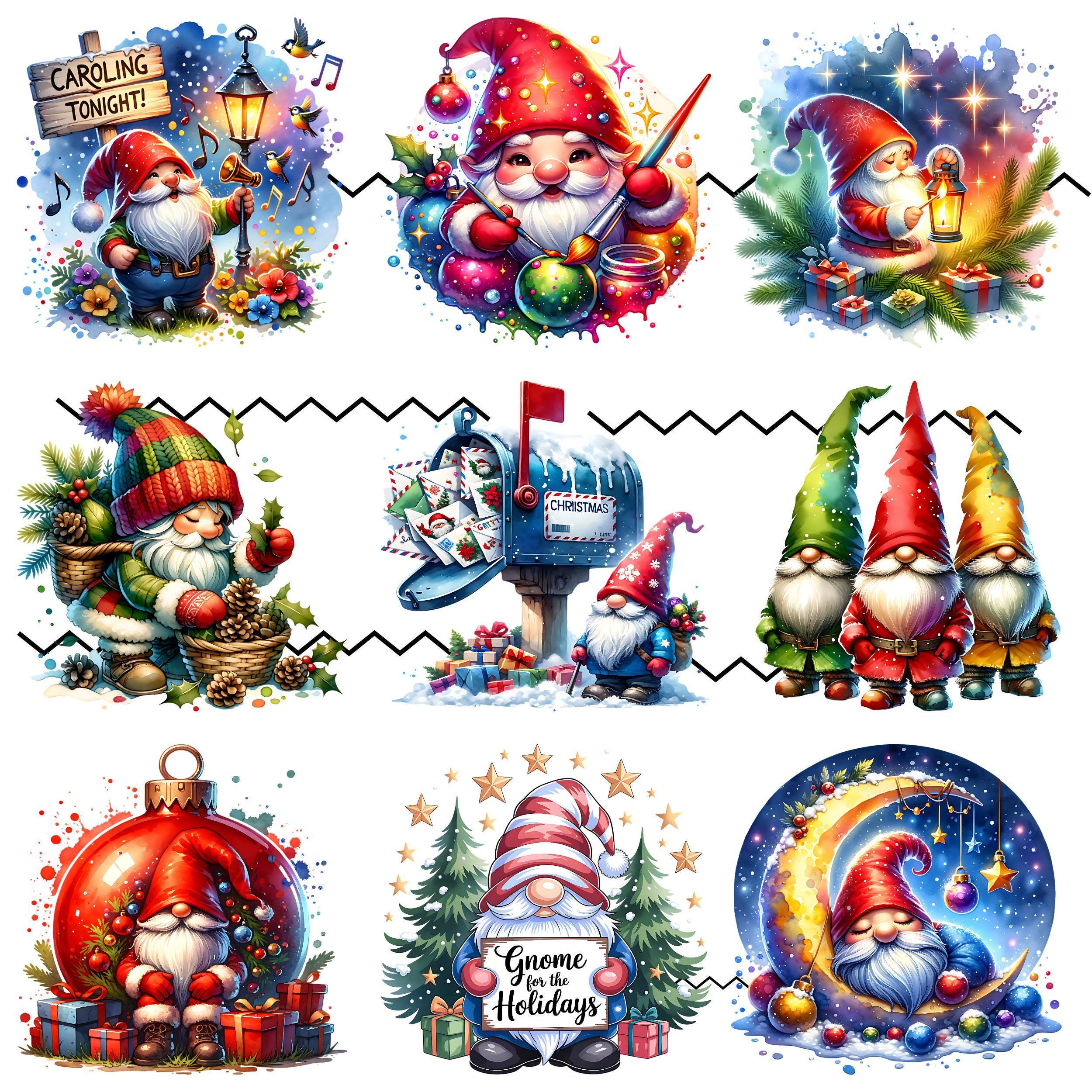 Christmas Gnome PNG Clipart Bundle: Festive Holiday Digital Download - Etsy