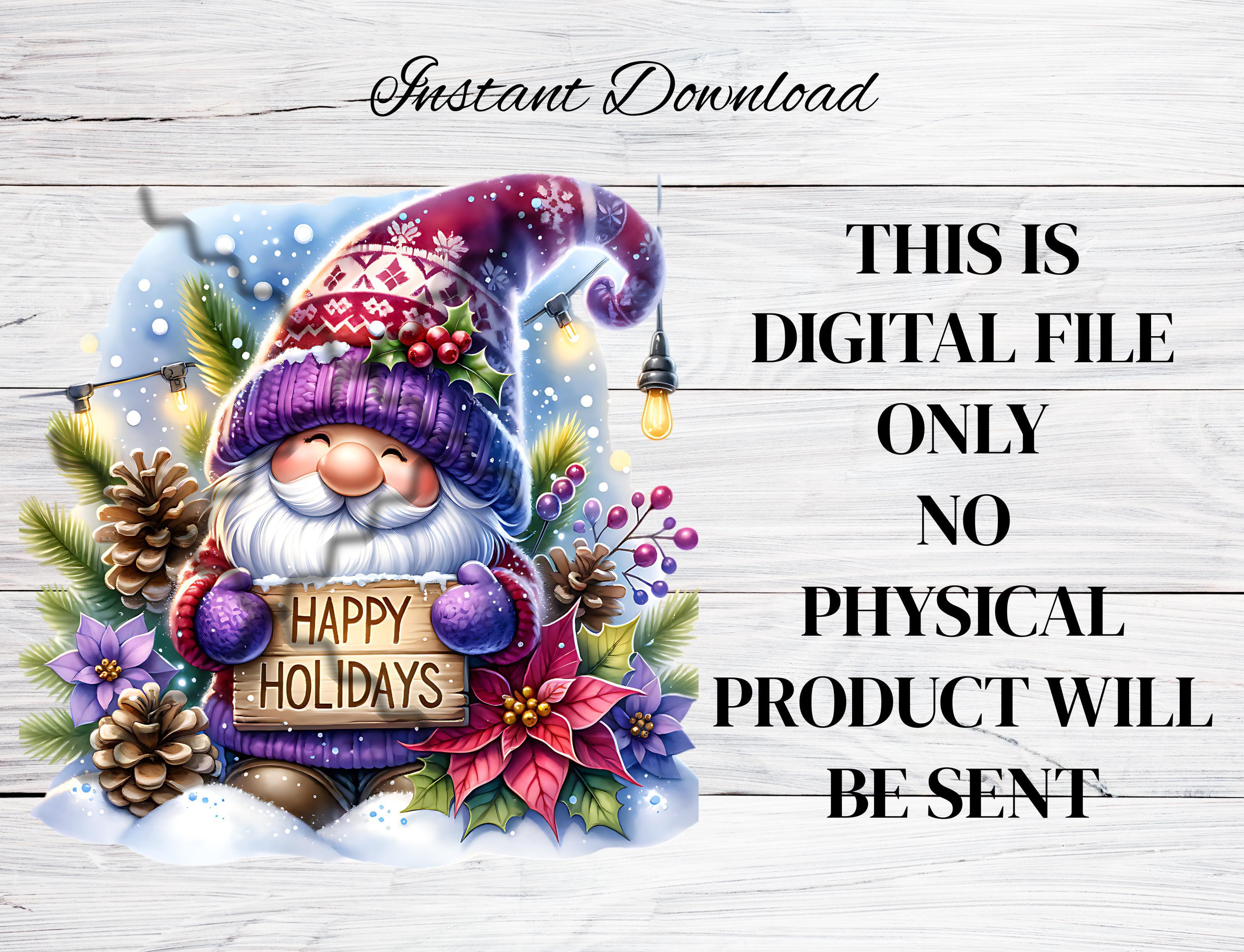 Christmas Gnome PNG Clipart Bundle: Festive Holiday Digital Download - Etsy