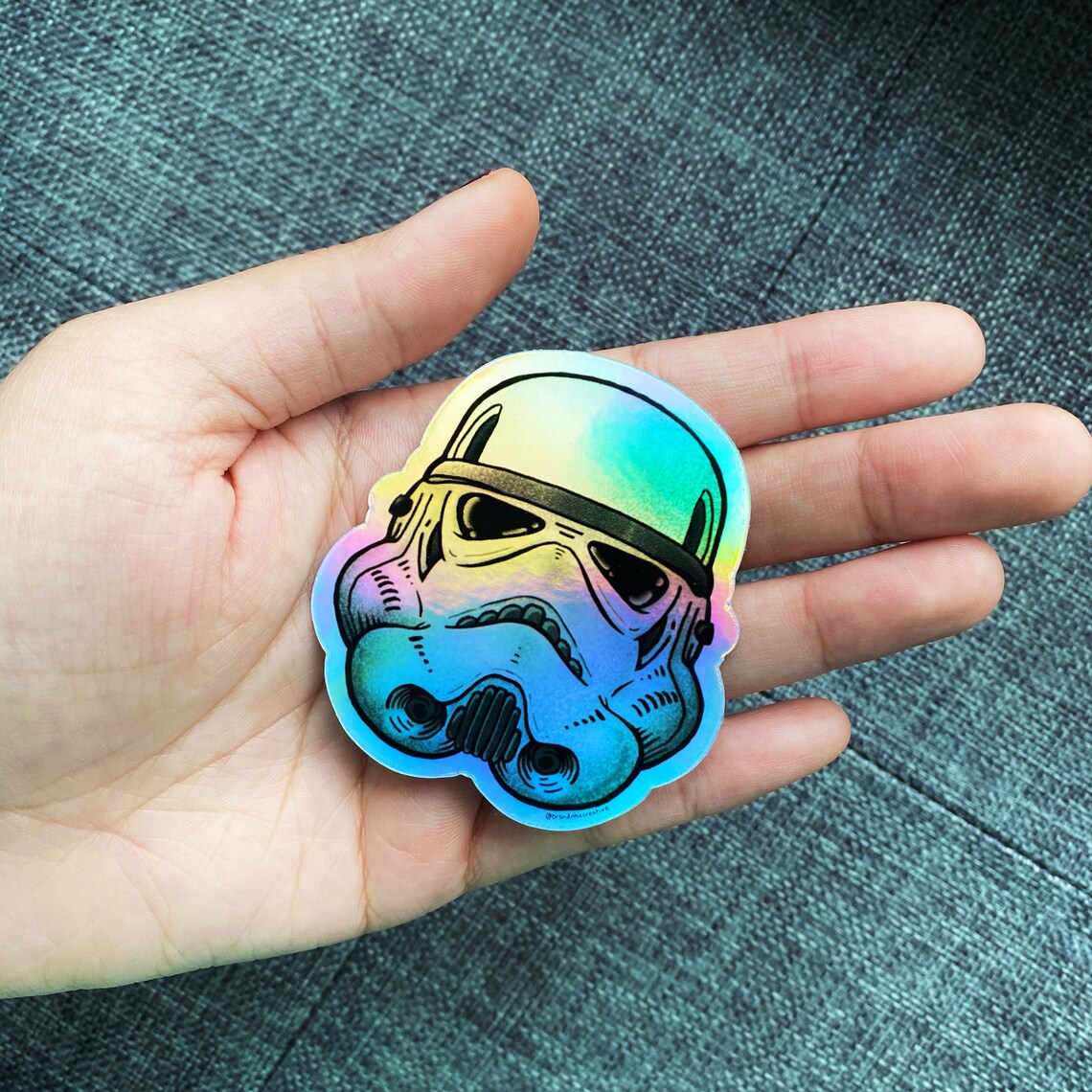 Holographic Imperial Stormtrooper Helmet Star Wars Sticker / - Etsy