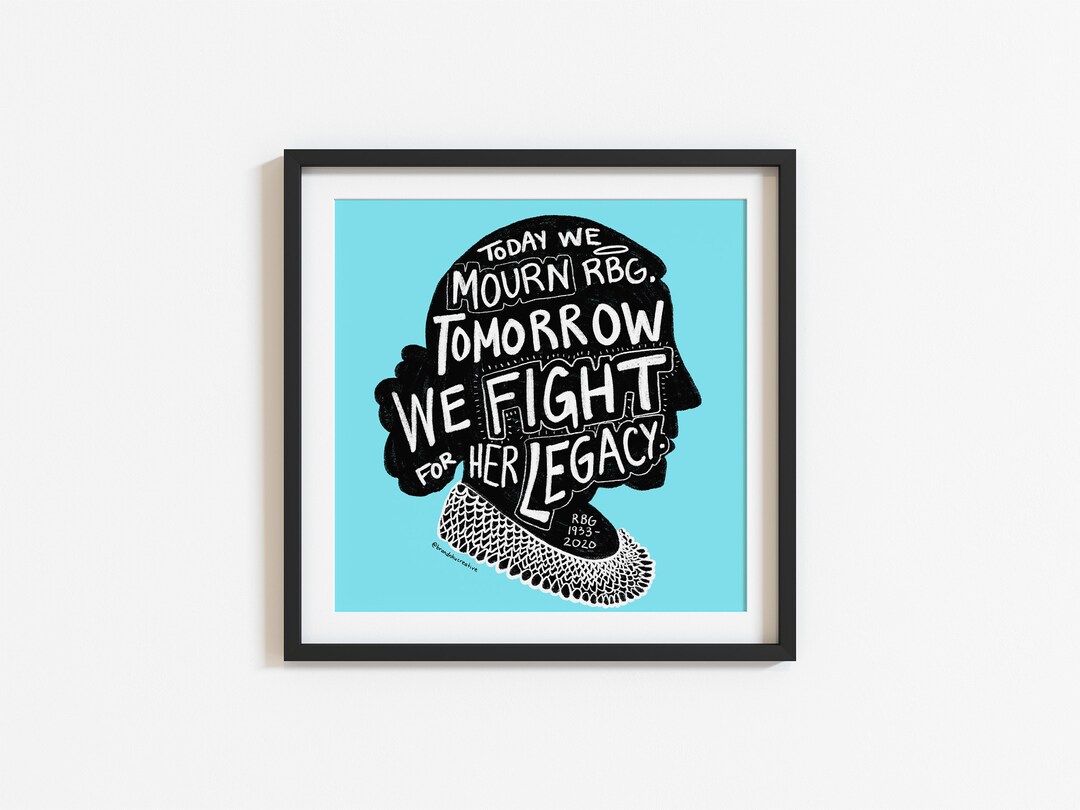 RBG Fight for Her Legacy Digital Print / Black and White - Etsy
