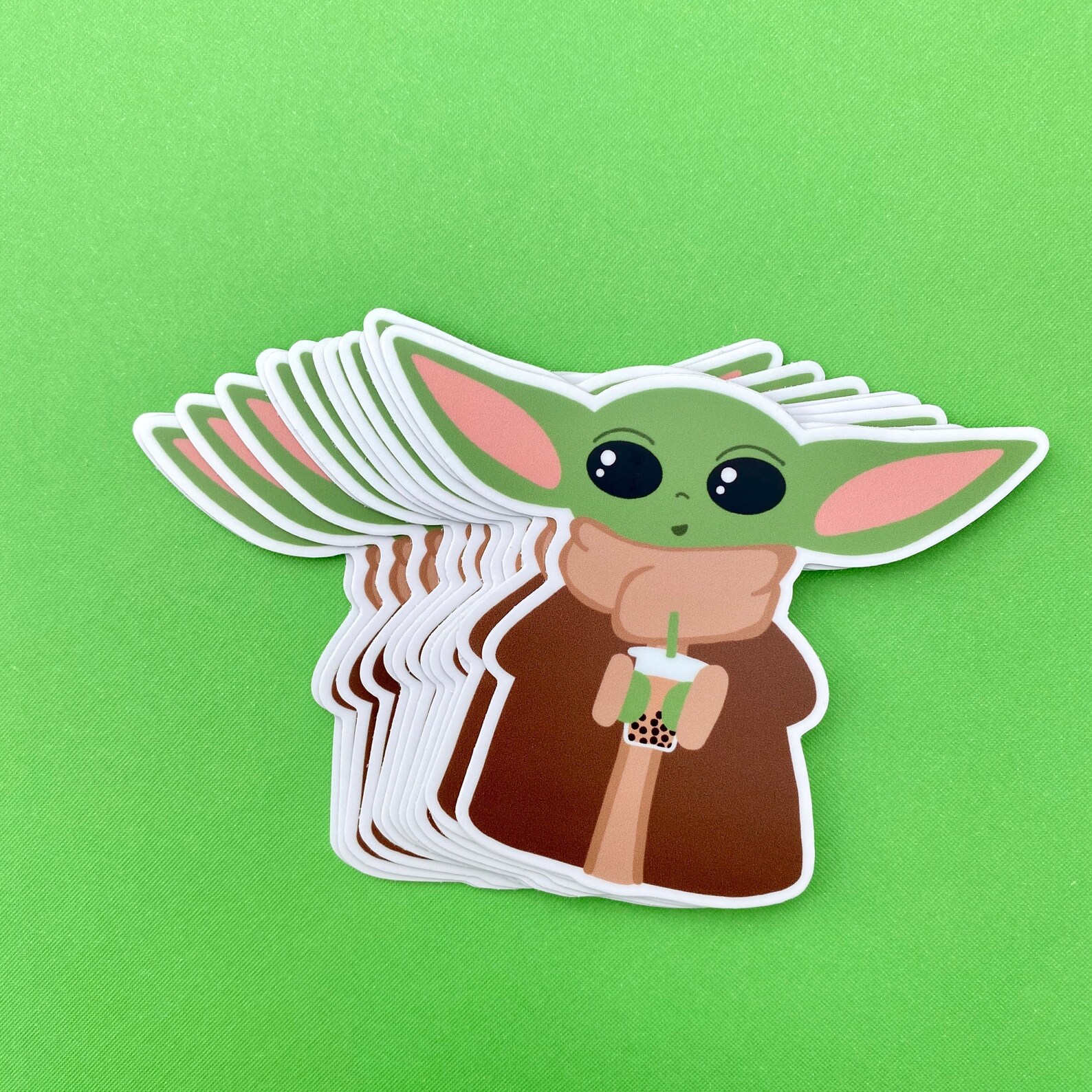 The Child Grogu Baby Yoda Boba Milk Bubble Tea Sticker / Star - Etsy Canada
