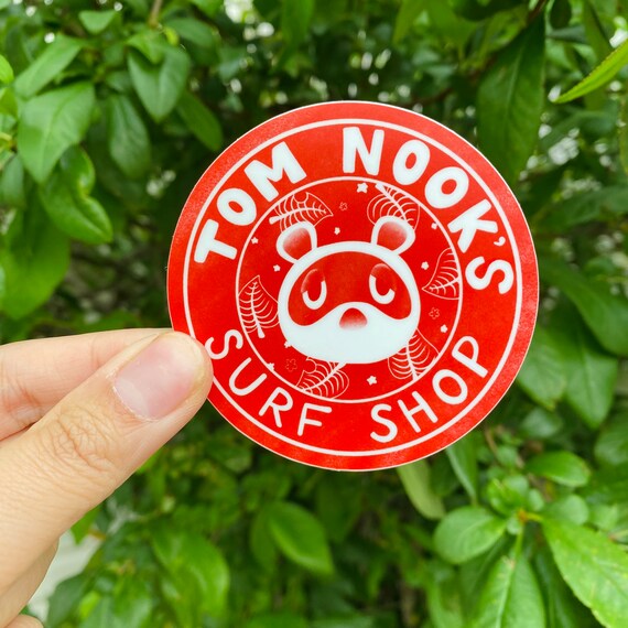 Tom Nook Animal Crossing Surf Shop Sticker / High Quality | Etsy