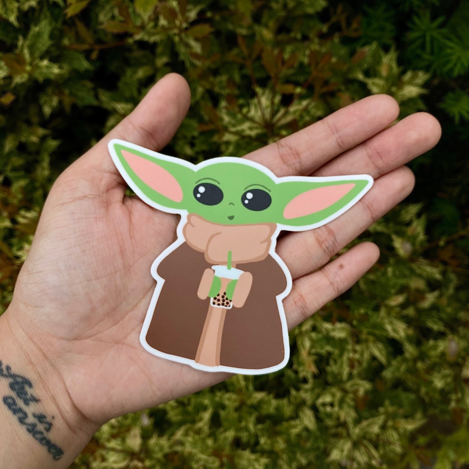 The Child Grogu Baby Yoda Boba Milk Bubble Tea Sticker / Star - Etsy Canada