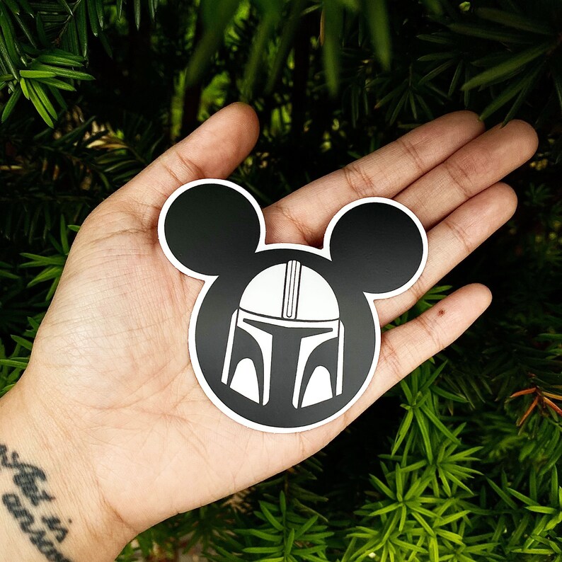 Mandalorian Mickey Ears Die Cut Sticker / High Quality Matte - Etsy