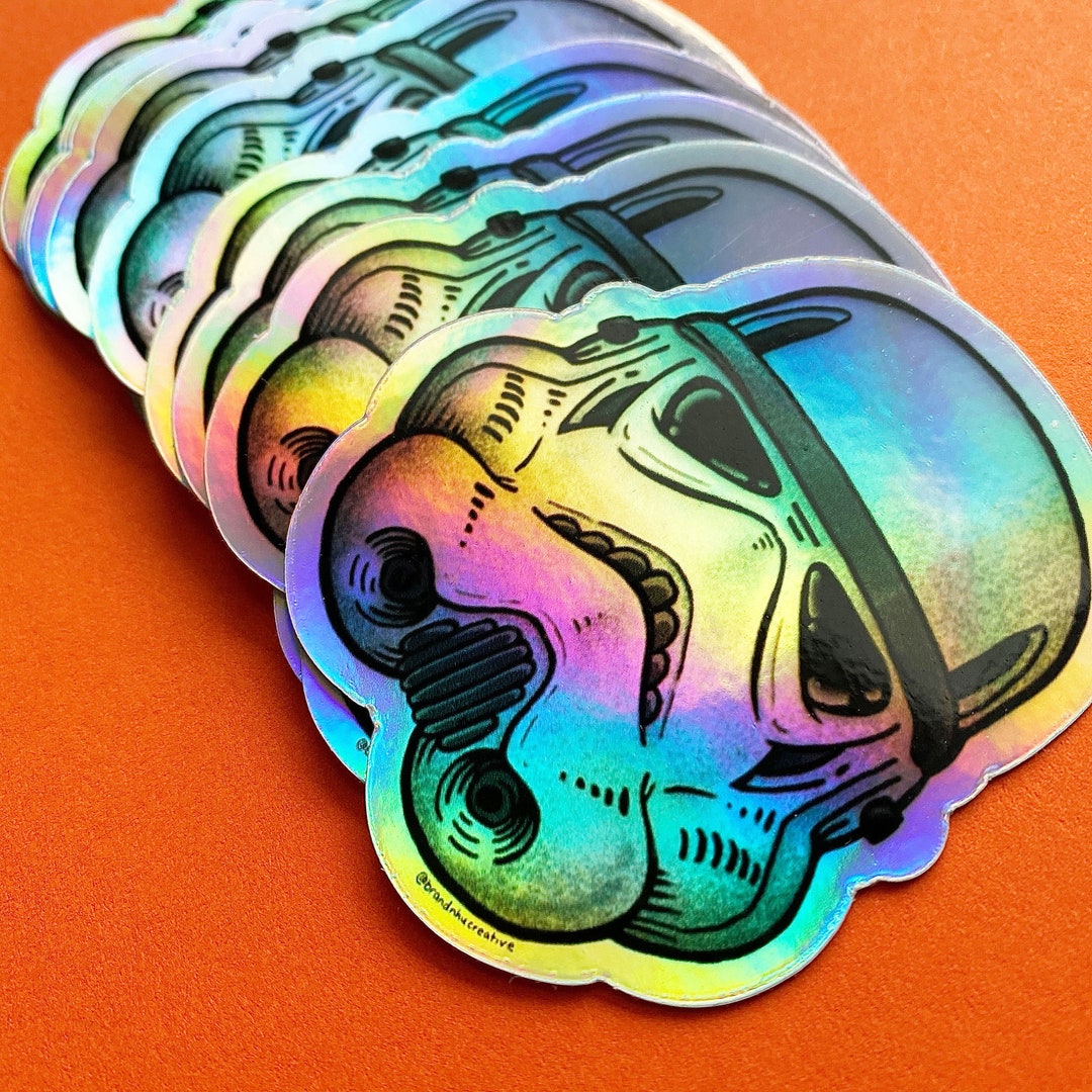 Holographic Imperial Stormtrooper Helmet Star Wars Sticker / High ...