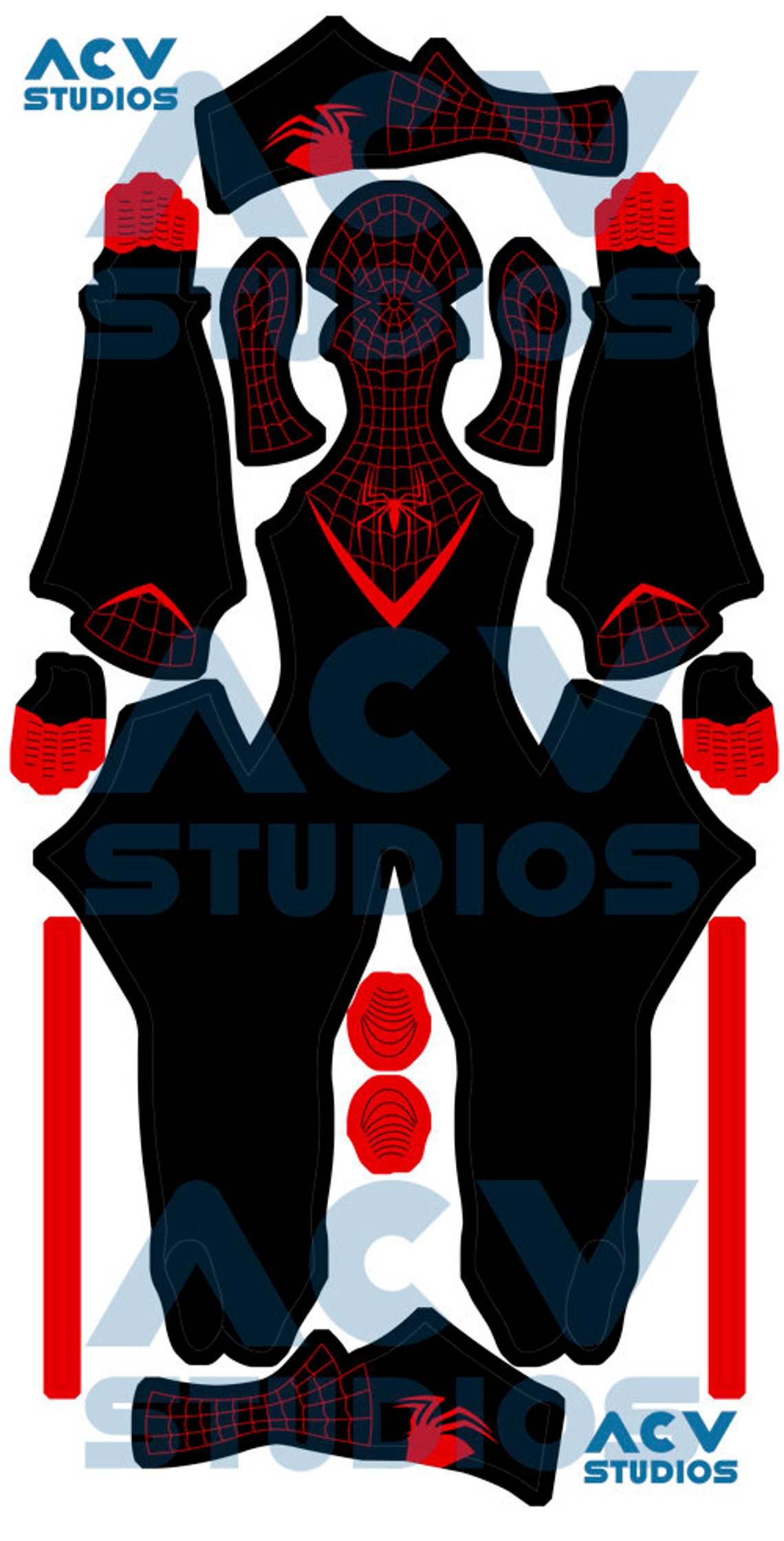 Spider-man Miles Morales Suit Pattern (personal Design) - Etsy