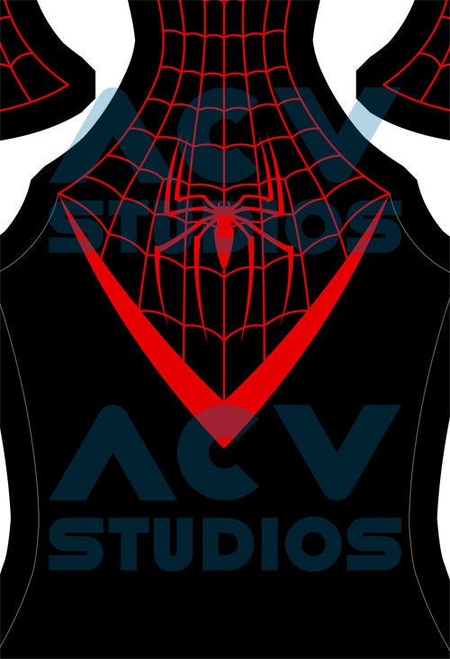 Spider-man Miles Morales Suit Pattern (personal Design) - Etsy