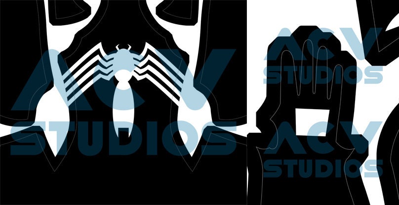 Symbiote Spider-man Suit Pattern (with Squares on Hands) - Etsy