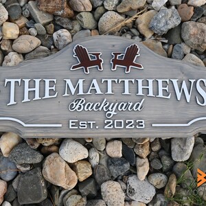 Personalized Backyard Sign, Custom Wood Sign, Backyard Decor Wood ...