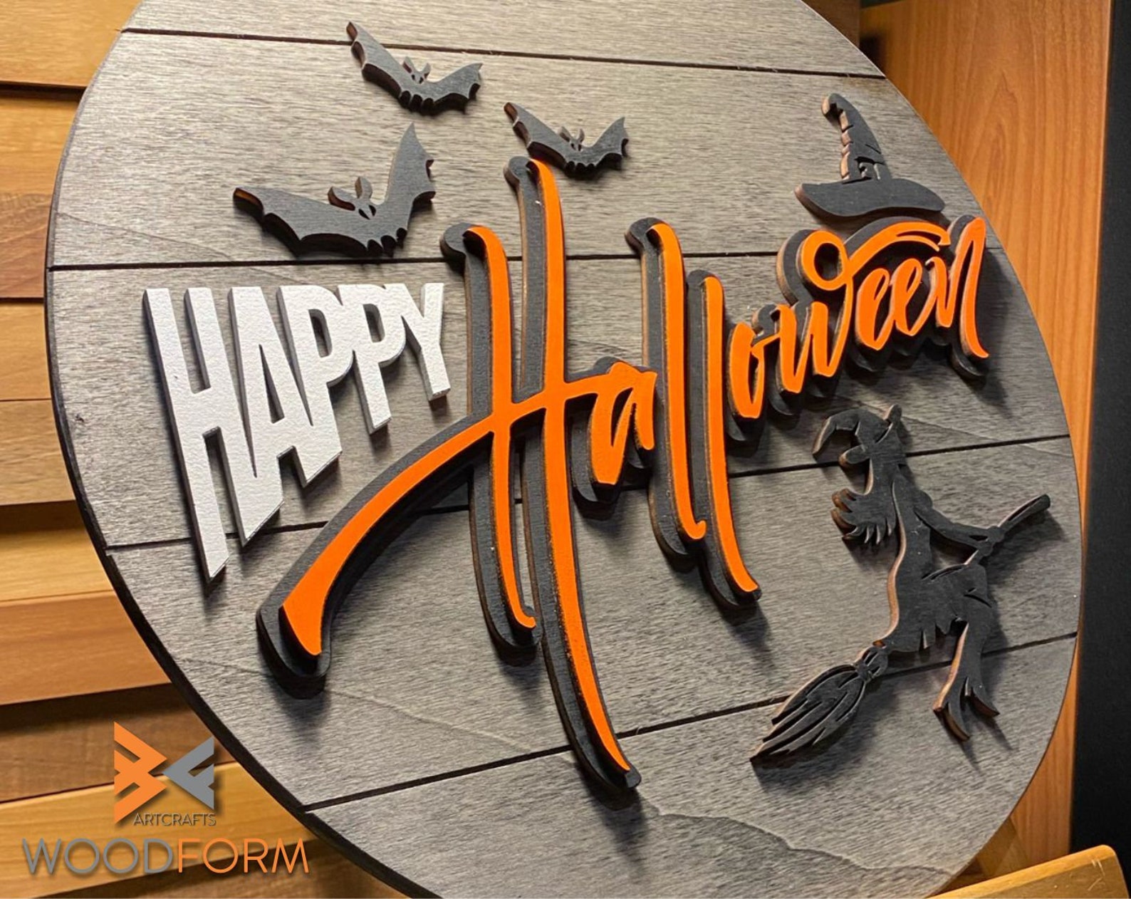 Happy Halloween Door Hanger Door Sign Halloween Sign Entry - Etsy