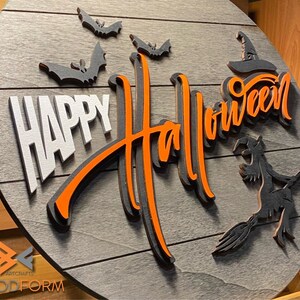 Happy Halloween Door Hanger, Door Sign, Halloween Sign, Entry Way Decor ...