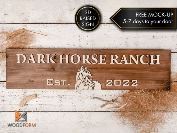 Personalized Ranch Sign Farmhouse Sign Custom Wood Sign - Etsy