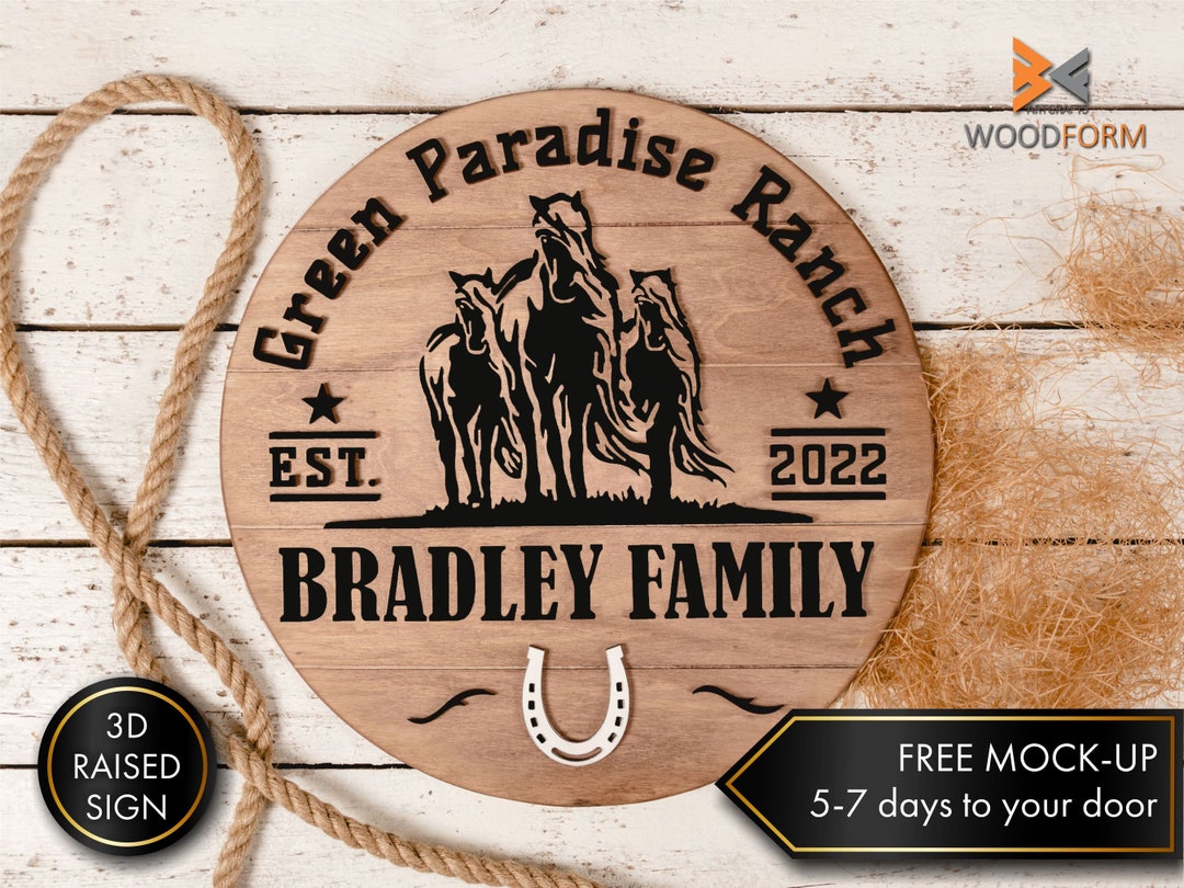 Personalized Ranch Sign, Farmhouse Sign, Custom Wood Sign, Farmhouse ...