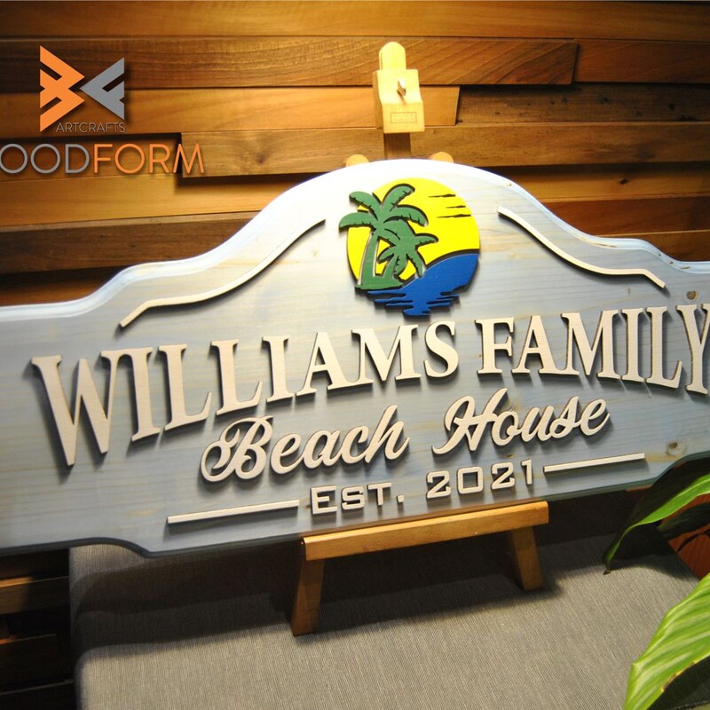 Wood Beach Sign - Etsy
