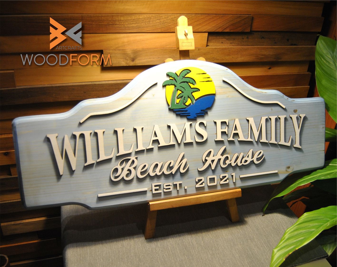 Beach House Sign Last Name Sign Custom Wood Sign Family | Etsy