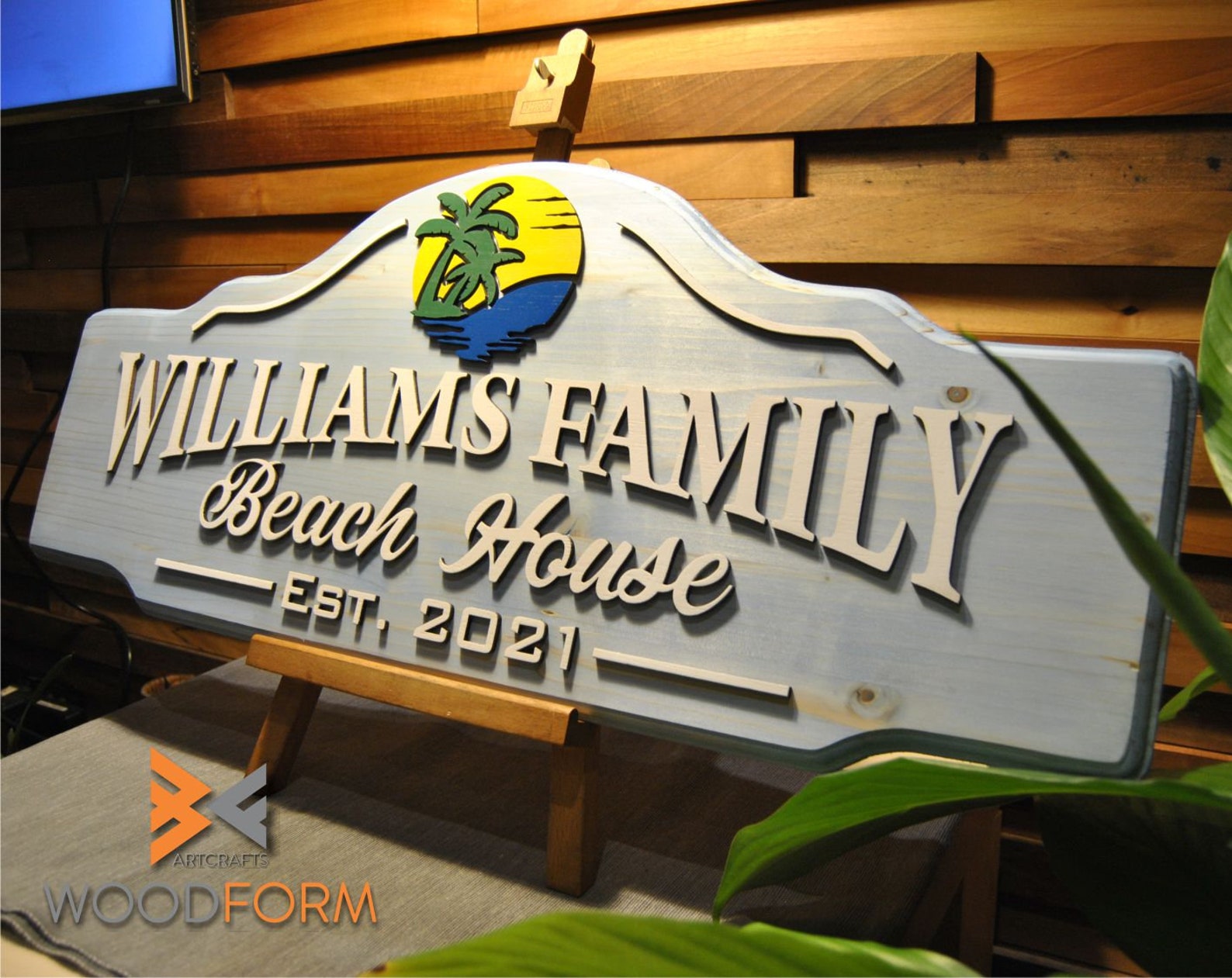 Beach House Sign Last Name Sign Custom Wood Sign Family | Etsy