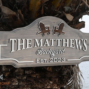 Personalized Backyard Sign, Custom Wood Sign, Backyard Decor Wood ...