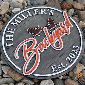 Personalized Backyard Sign, Custom Wood Sign, Backyard Decor Wood ...