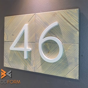 House Number Sign, Number Plaque, Numbers Sign, House Numbers, Wood ...