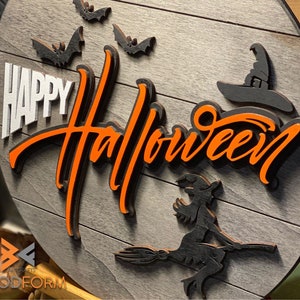 Happy Halloween Door Hanger, Door Sign, Halloween Sign, Entry Way Decor ...