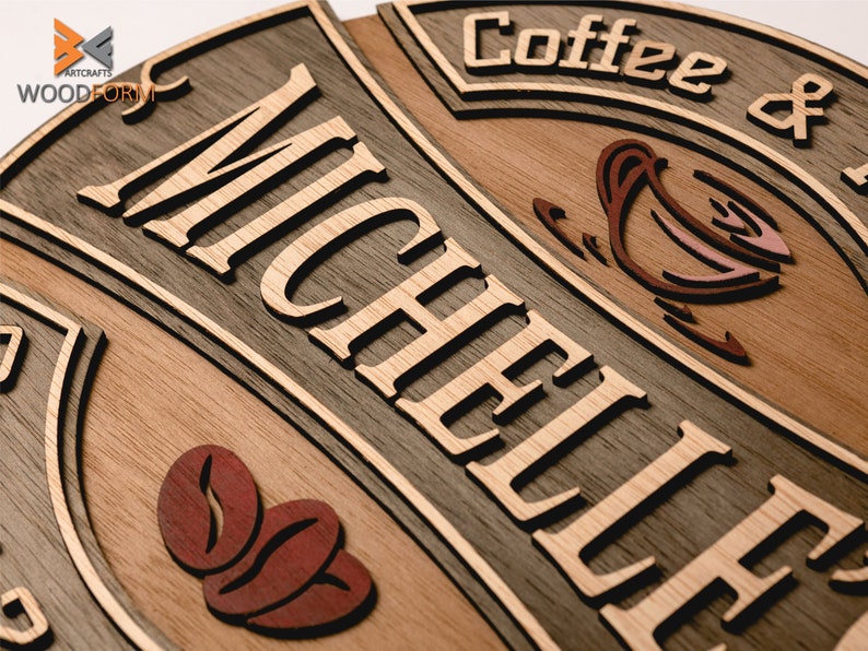 Letrero de cafetería letrero de café letrero de madera | Etsy España