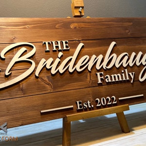 Family Name Sign, Wood Sign, Last Name Sign, Custom Name Sign ...